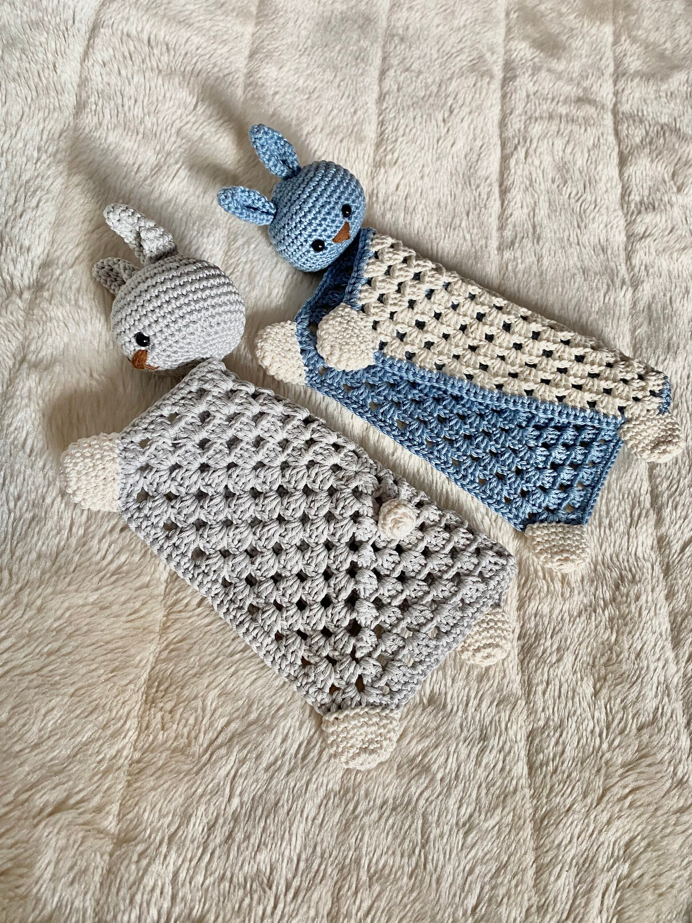 Crochet PDF Pattern in English Comforter Rabbit Lovey Toy - Etsy