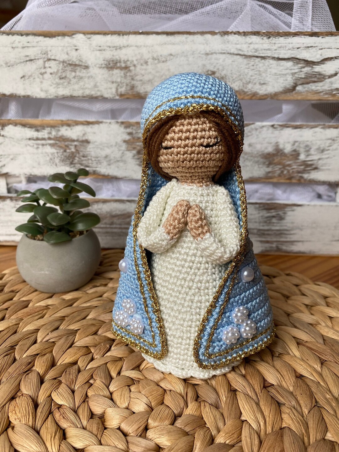 Crochet Mother Mary Blessed Virgin Mary Our Lady of Guadelupe - Etsy