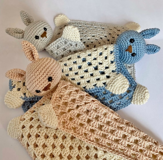 Crochet PDF Pattern in English Comforter Rabbit Lovey Toy - Etsy