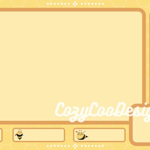 Cute Honey Bee Stream Overlay, Twitch Overlay, Vtube Overlay, Gaming ...