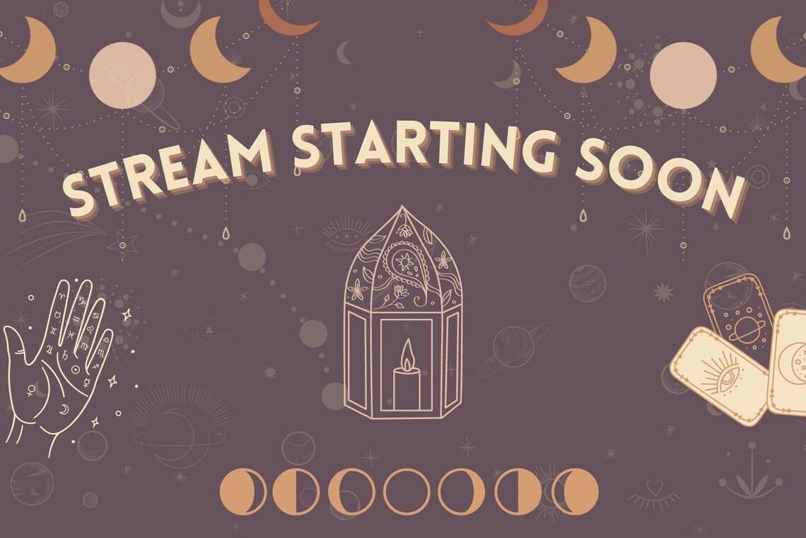 Tarot Card Stream Overlay, Twitch Overlay, Streamer Graphics, Vtuber ...
