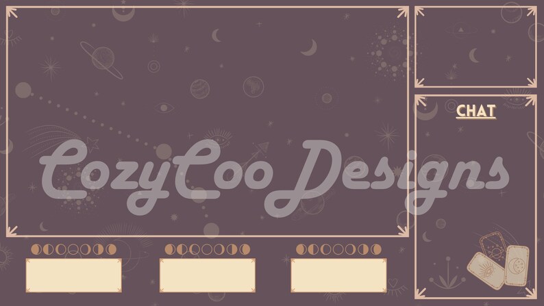 Tarot Card Stream Overlay, Twitch Overlay, Streamer Graphics, Vtuber ...
