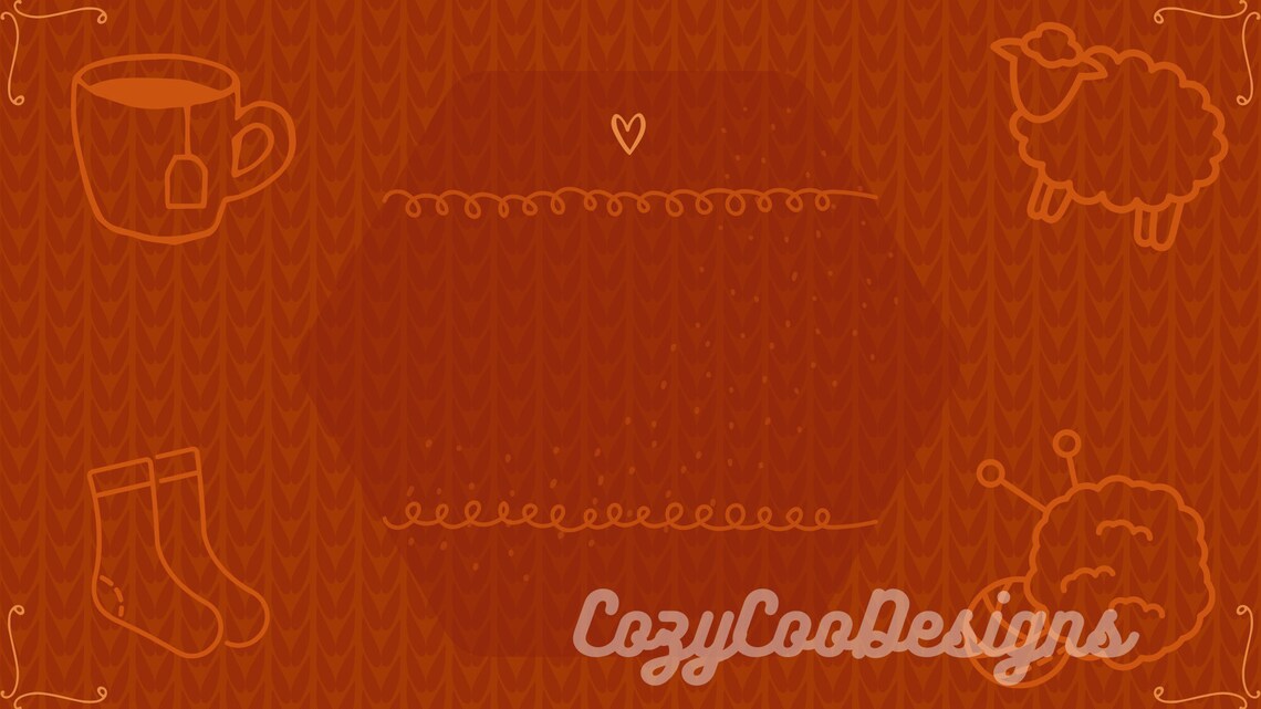 Knitting Themed Twitch Overlay, Stream Overlay, Vtuber Overlay - Etsy