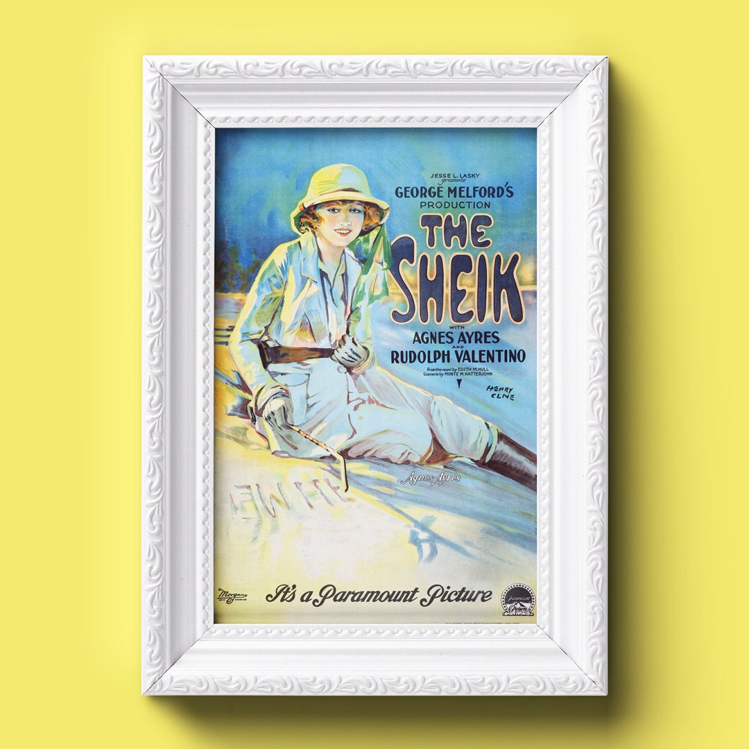 THE SHEIK 1921 Vintage Printable Movie Poster Wall Art, Rudolph ...