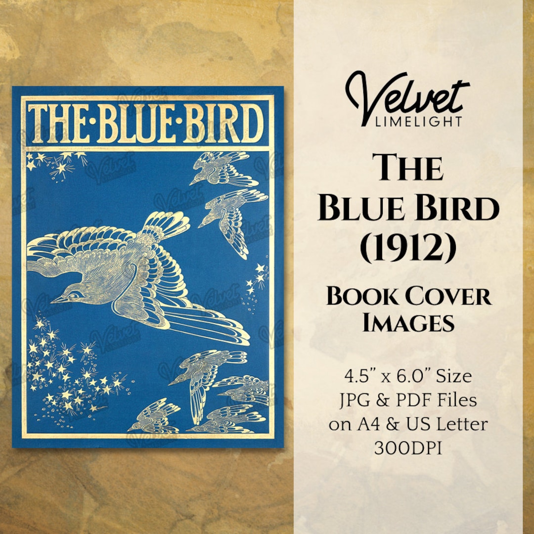 THE BLUE BIRD (1912) Vintage Printable Book Cover Images, Theatre Play ...