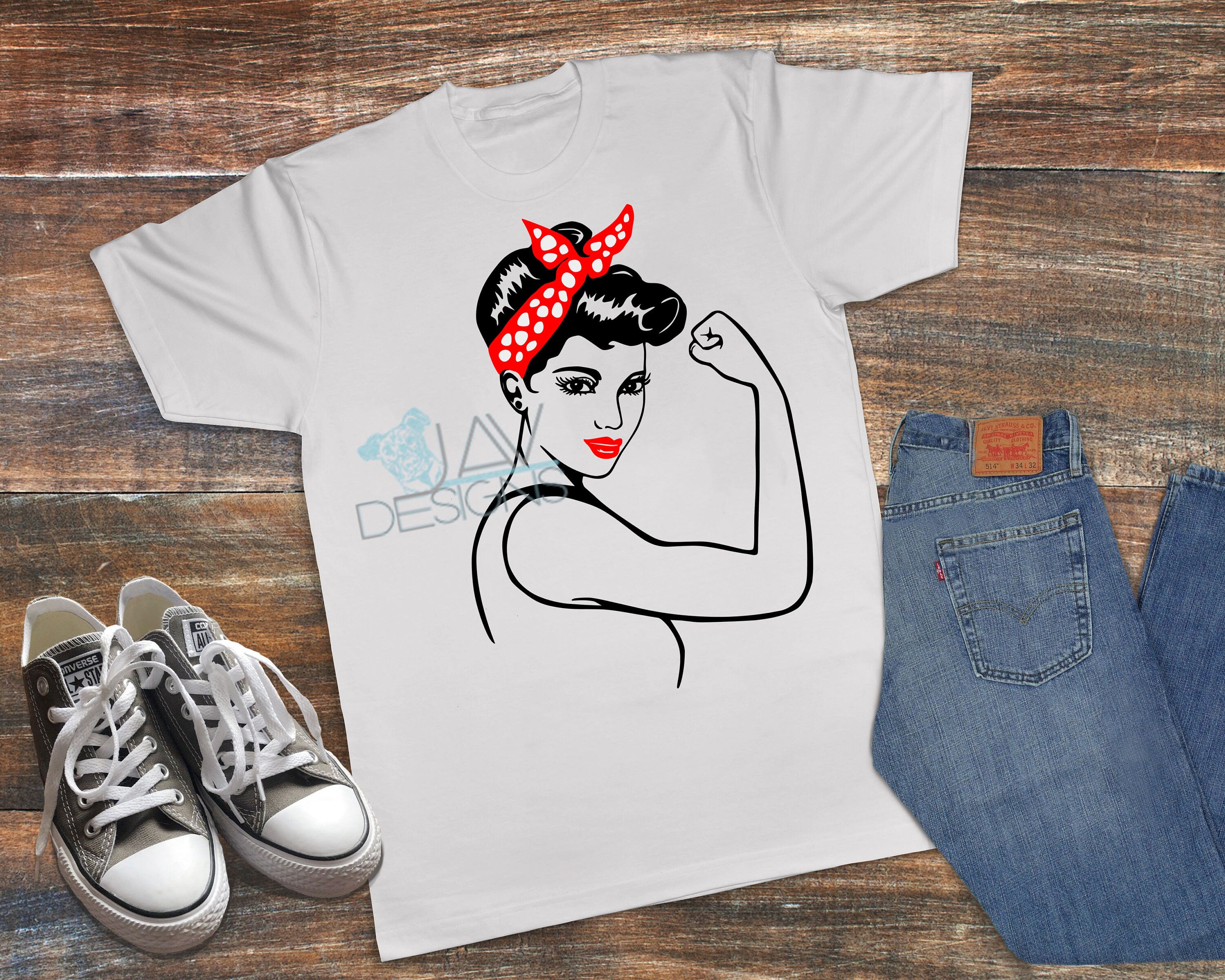 Modern Rosie the Riveter SVG ©modern Faith Pinup Rosie - Etsy Ireland