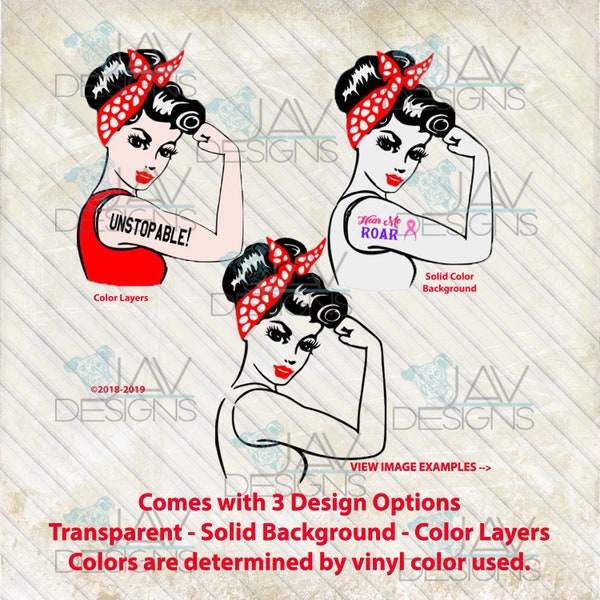 Black Rosie the Riveter Svg - Etsy