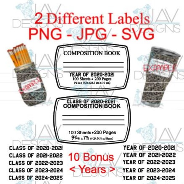 Composition Label Svg - Etsy