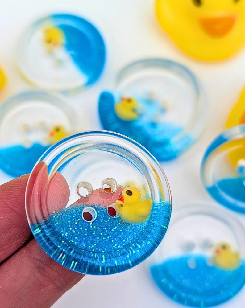 The Feeling Ducky Button - Whimsical Handmade Rubber Duck Buttons ...