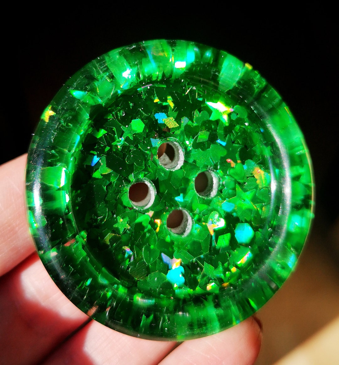 The Green-eyed Monster. Colour Shifting GREEN Holographic Iridescent ...