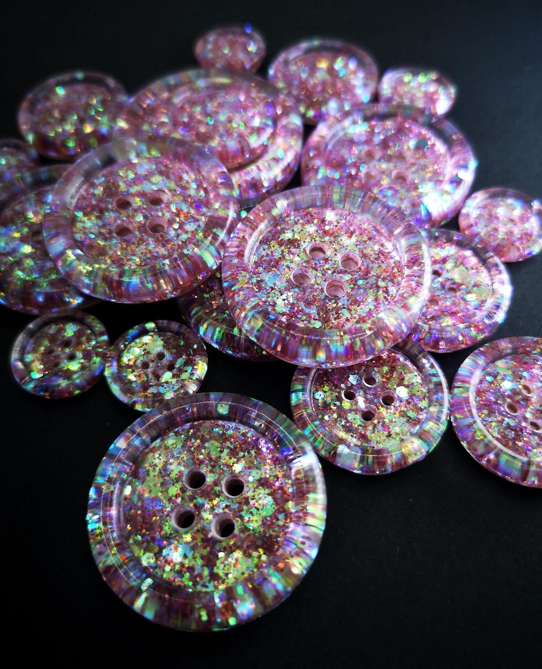 The Mauving Mountains Button. Mauve Purple Dusky Pink Iridescent ...