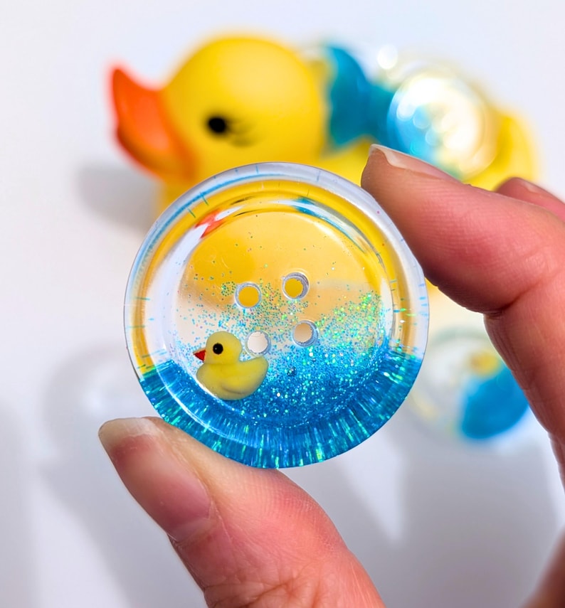 The Feeling Ducky Button - Whimsical Handmade Rubber Duck Buttons ...