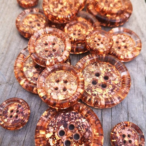 Champagne Gold Sparkly Glitter BUTTONS 15mm 21mm 30mm 35mm - Etsy
