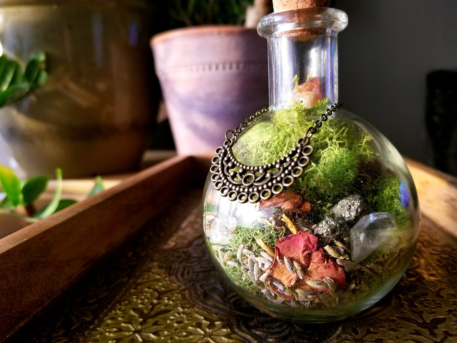 Energy Crystal Jar Terrarium Crystals Positive Energy Gifts for Friends ...