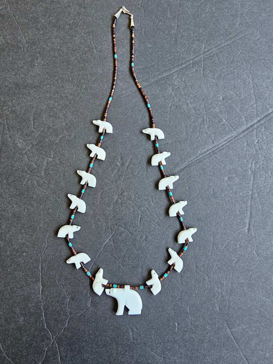 All White Stone Zuni Bear - Etsy