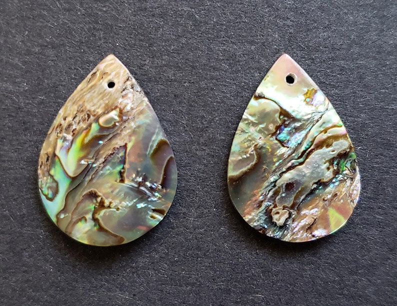 6 Pieces Abalone Shell Tear Drop Pendant (.75" X 1.1") - Etsy