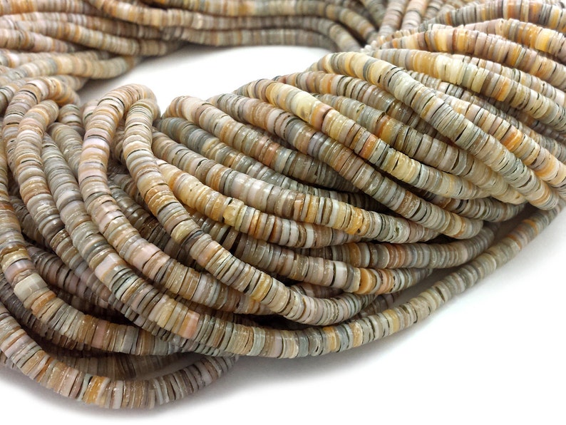 Kabibi Shell Heishi Beads 4 5 Mm 24 Inches Strand - Etsy