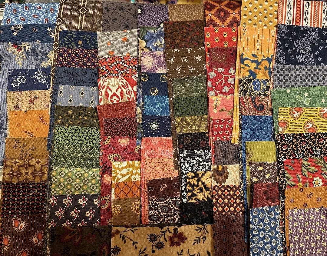 40 1.5 X 42 44 Honey Bun Jelly Roll Civil War MIX Older Prints Free ...