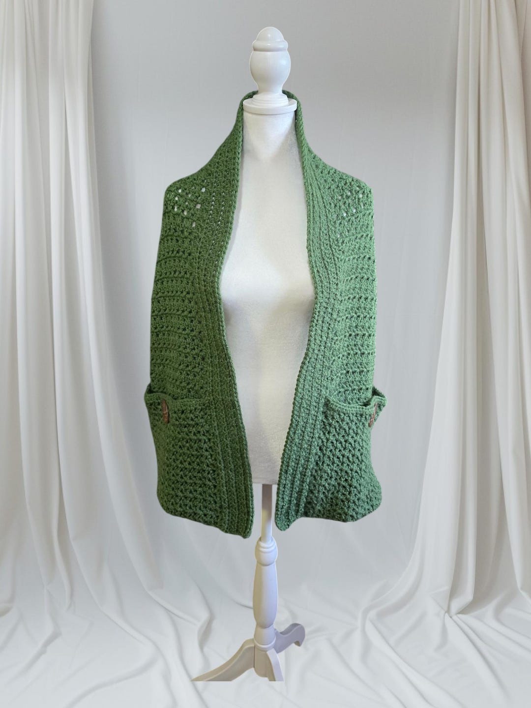 Super Cute Meadow Wrap Crocheted Pocket Shawl - Etsy
