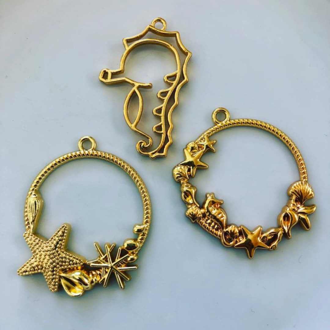 Open Back Resin Bezels Ocean Collection - Etsy