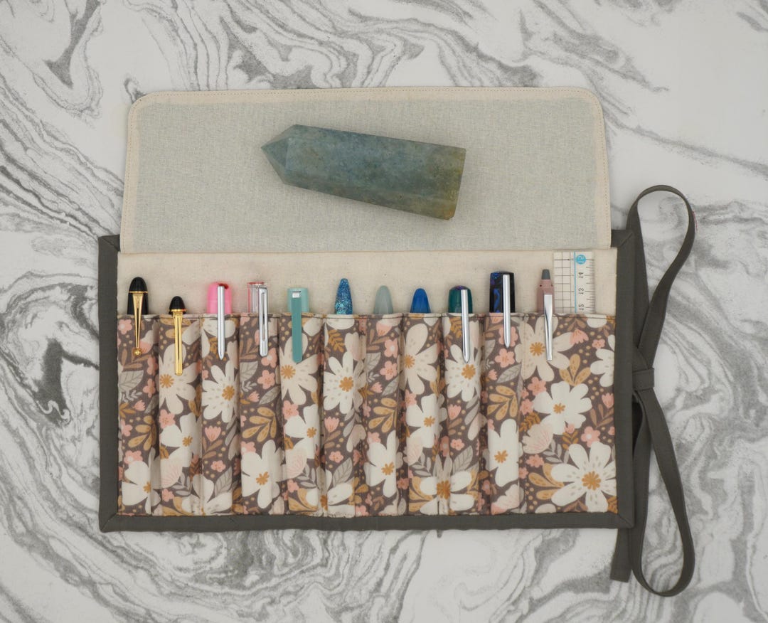 Pen Roll / Wrap for Fountain Pens and Writing Utensils With 10 Slots in ...