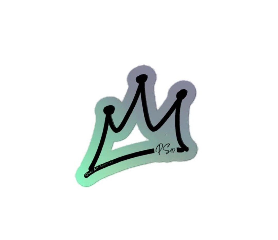 Holographic Crown Sticker - Etsy