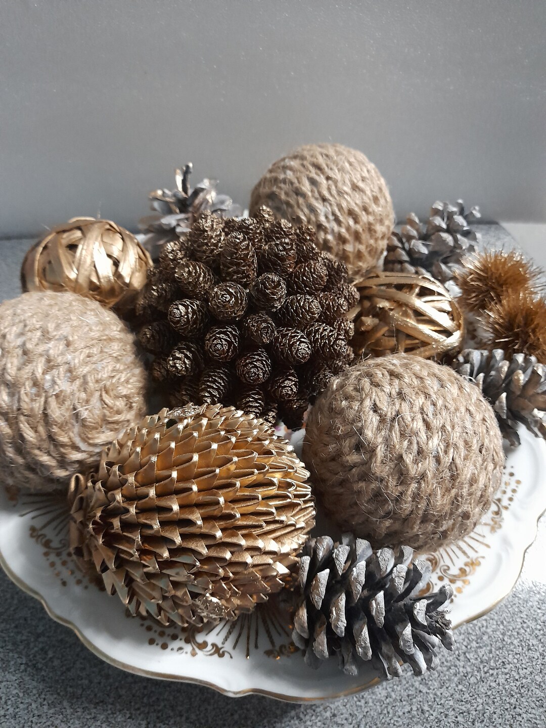 Decorative Balls for Bowls, Table Centerpiece, Natural Home Decor ...