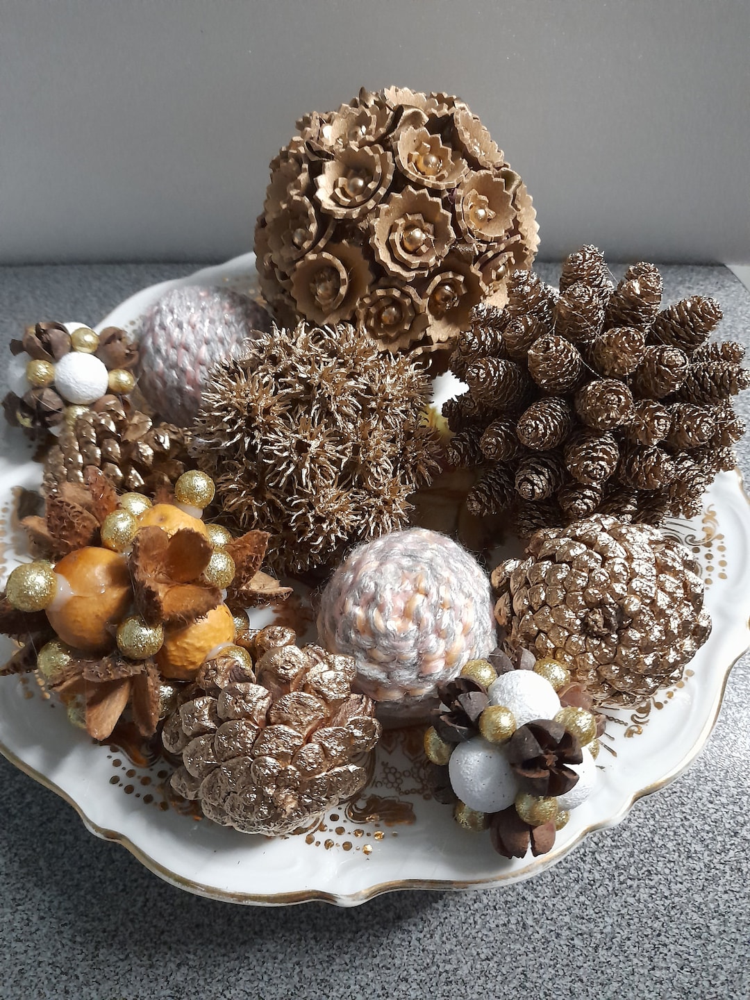 Decorative Balls for Bowls, Table Centerpiece, Natural Home Decor ...