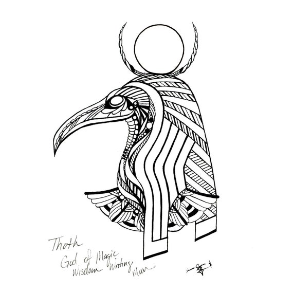 Egyptian God Thoth Tattoo