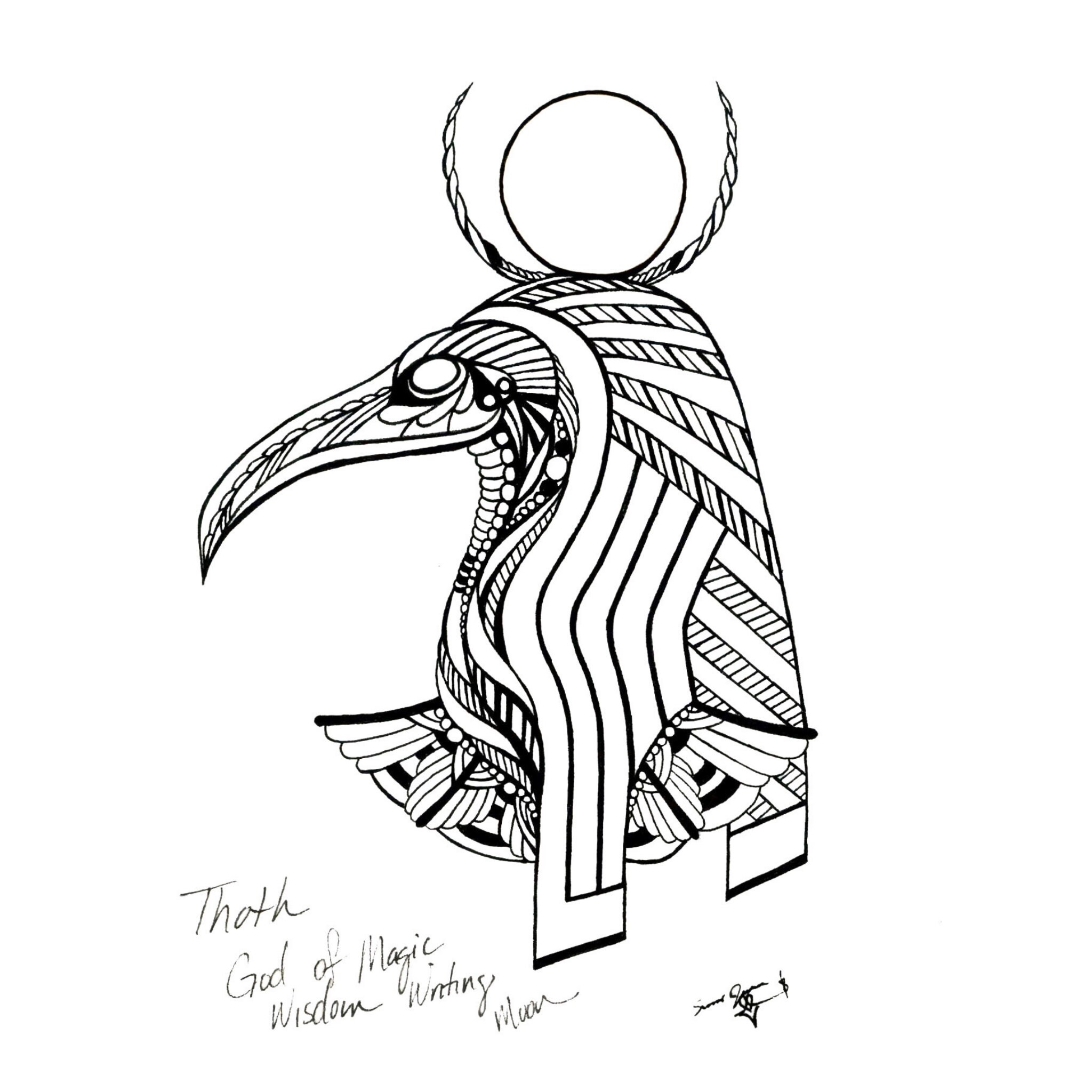 Egyptian God Thoth Tattoos
