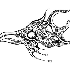 The Raven Seer BLACK WHITE PRINT Asymmetry Fine Art Abstract ...