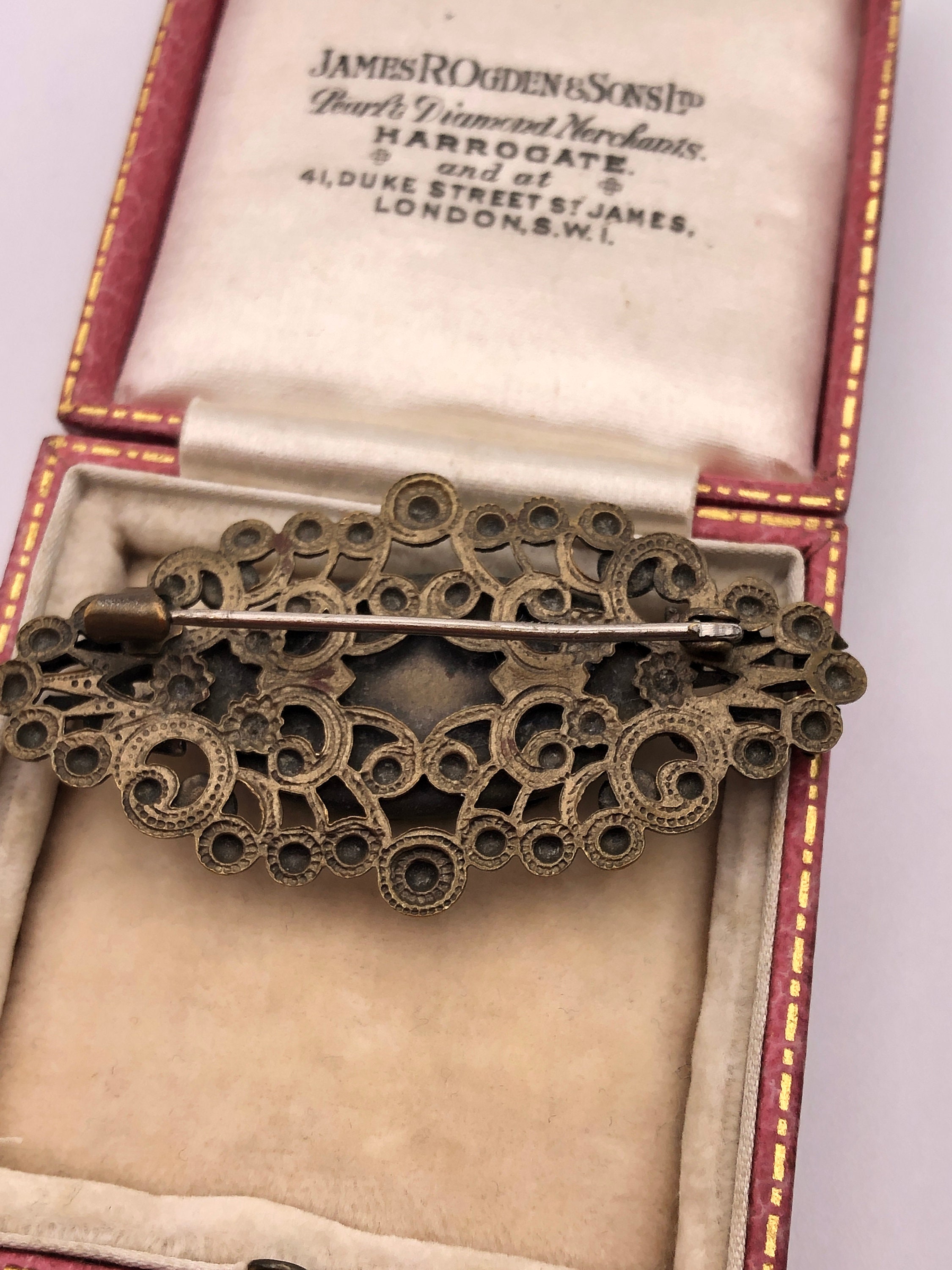 1920s Neiger Brothers Chinese Phoenix Brooch With a Large Green Glass ...