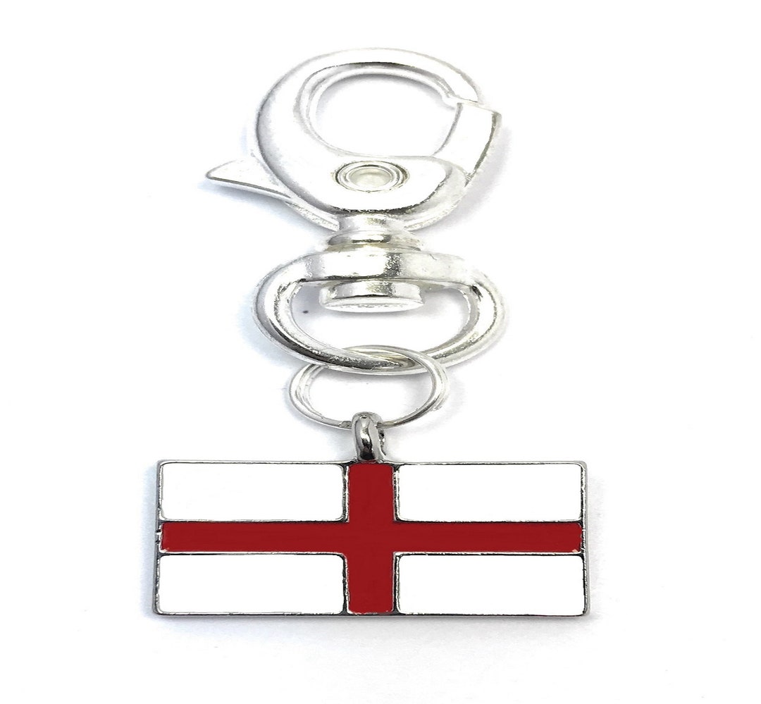 England Flag St George's Cross English Flag Keyring Key Chain With 4 ...