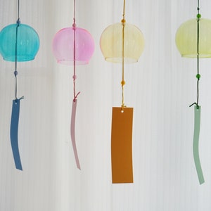 2 Pieces 8*7cm JAPANESE Style Traditional Glass Furin Wind Bell Wind ...