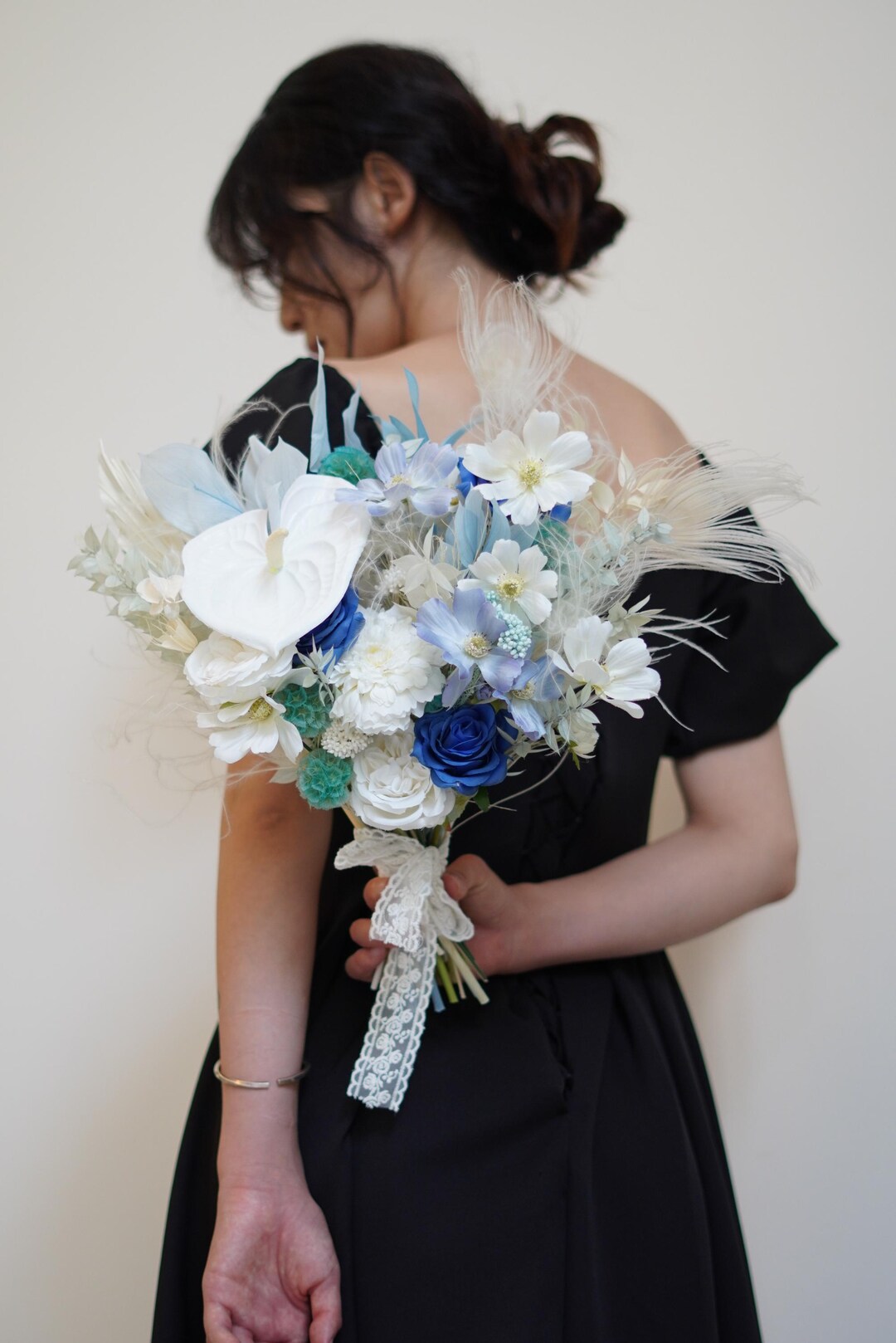 Bridal Bouquet Pampas Gras, Boho Wedding Bouquet, Bridesmaid Bouquets ...