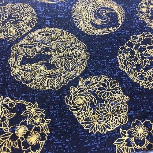 Vintage Japanese Cotton Fabric Cloth Fish by 1/2 Yard for - Etsy