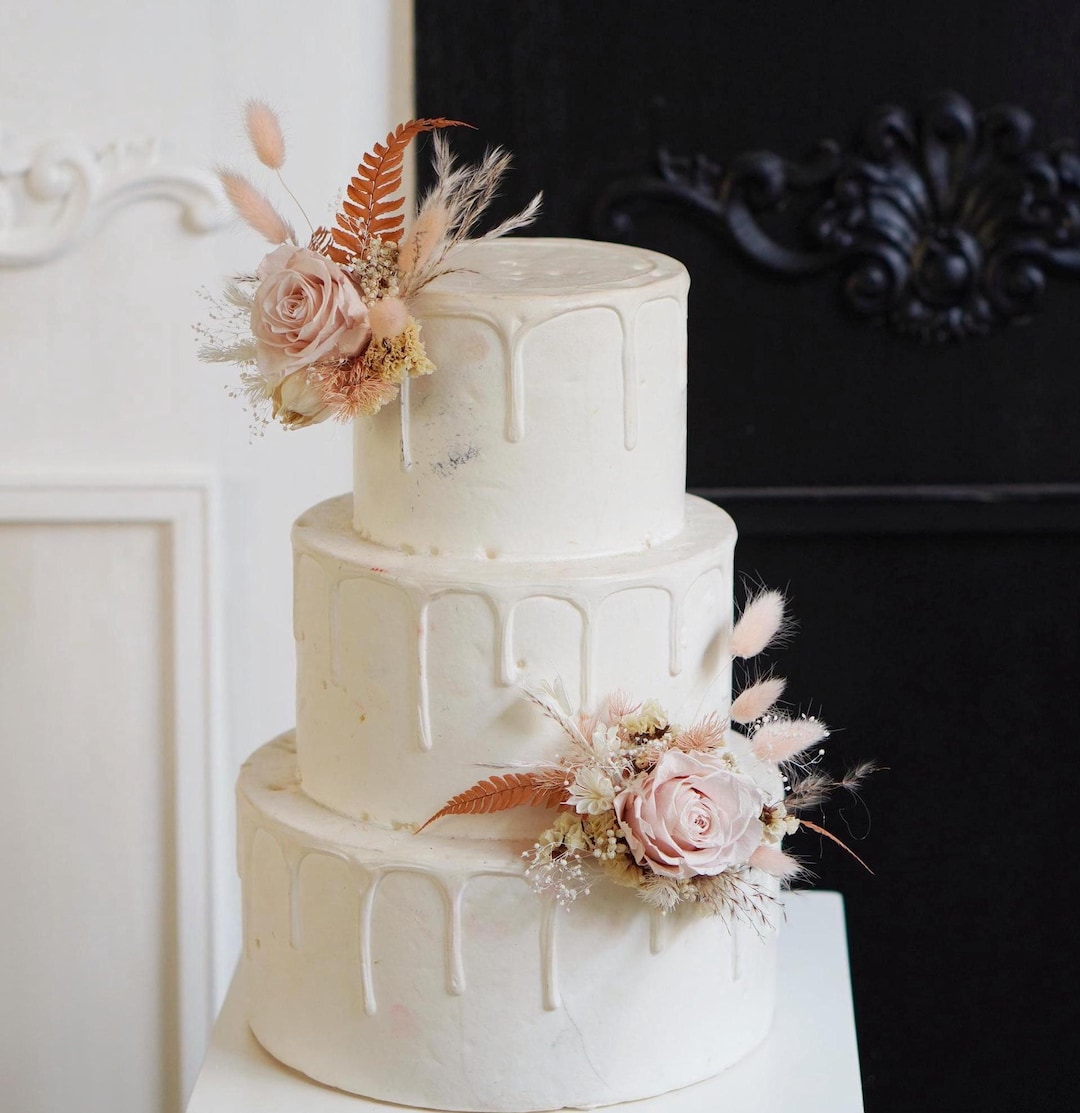 Wedding Cake Topper, Floral Cake Decoration, Cake Topper Flowers,dried ...