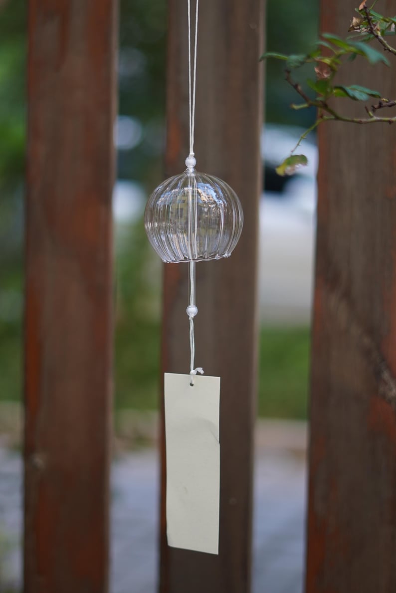 2 Pieces JAPANESE Style Traditional Glass Furin Wind Bell Wind Chime ...