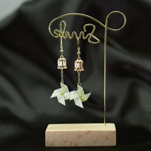 Wind Chime Earrings, Windmill Style, 14K Gold Plated Valentine's Day ...