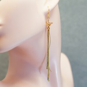 Japanese Wind Chime Earrings 14K Gold Plated Thousand Paper Crane and ...