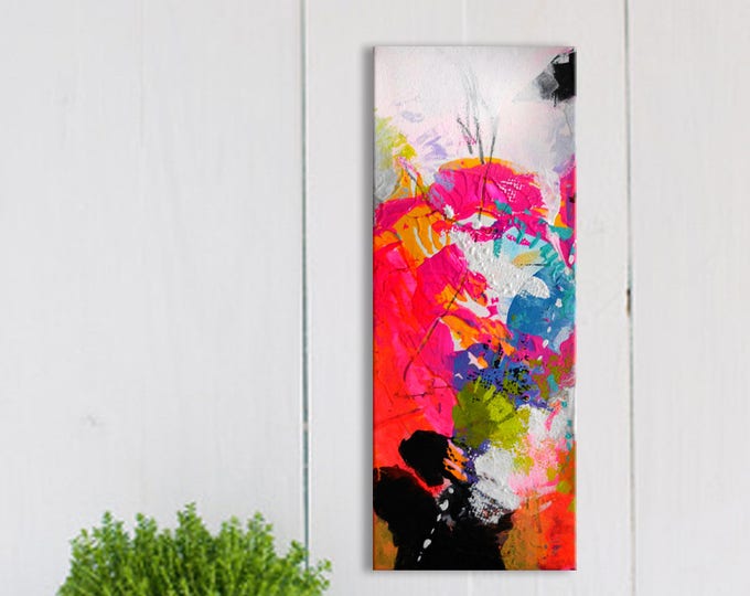 Original Small Abstract Painting on Canvas, Mini Acrylic Painting ...