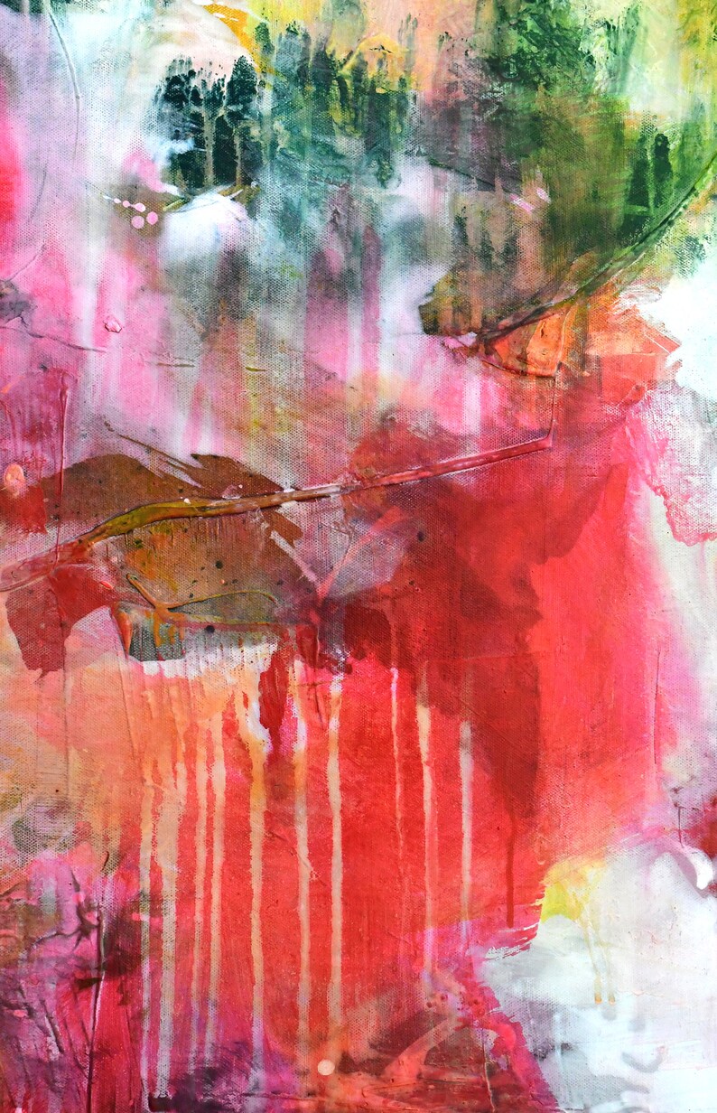 40 Abstract Painting With Red and Orange - Etsy