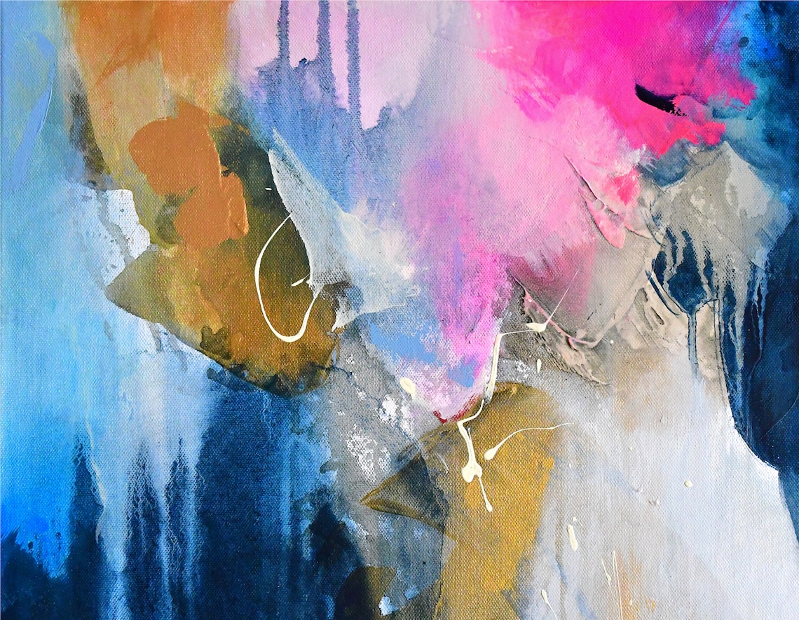 Abstract Painting // Pair Painting // 2 Parts // Acrylic Painting ...