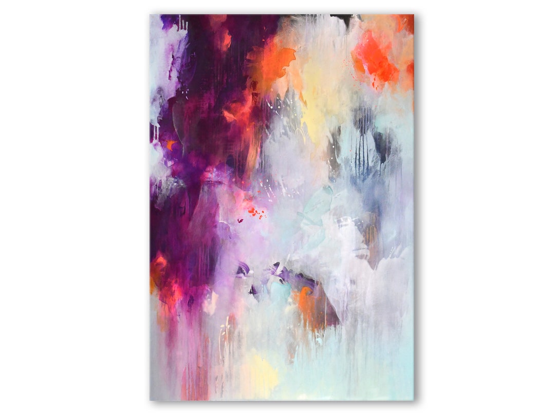 Large Abstract Painting, Abstract Art, One-of-a-kind Colorful Artwork ...
