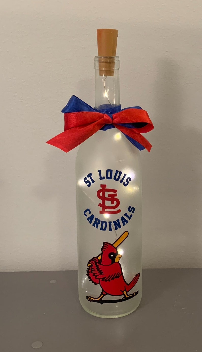 St. Louis Cardinals Wine Bottle Light - Etsy