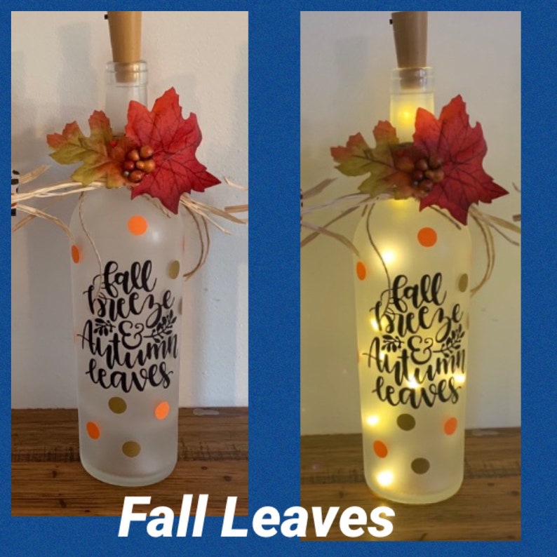 Fall Wine Bottle Light - Etsy