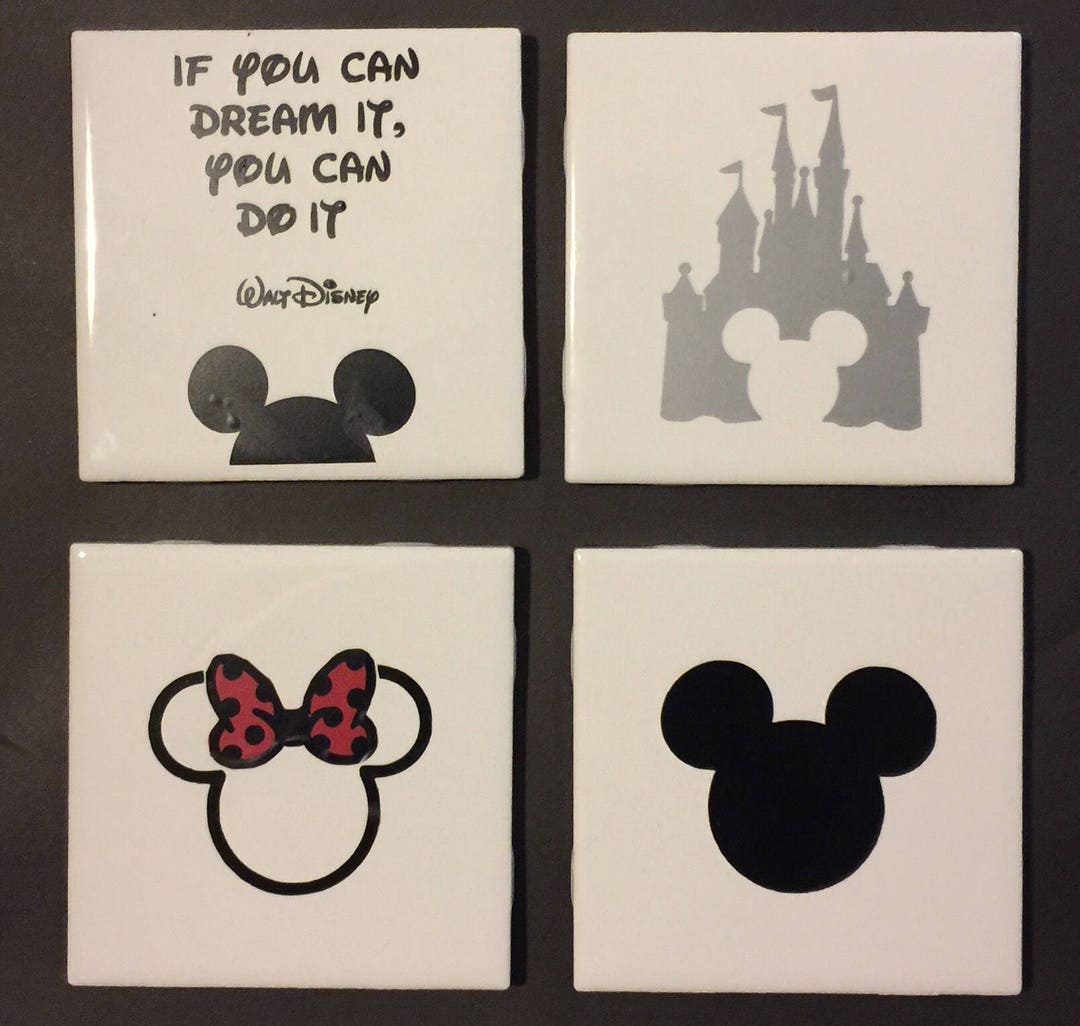 Custom 4pc Coaster Set - Disney - Etsy