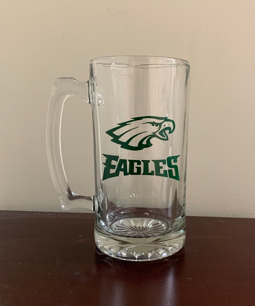 Philadelphia Eagles Glass Beer Mug - Etsy