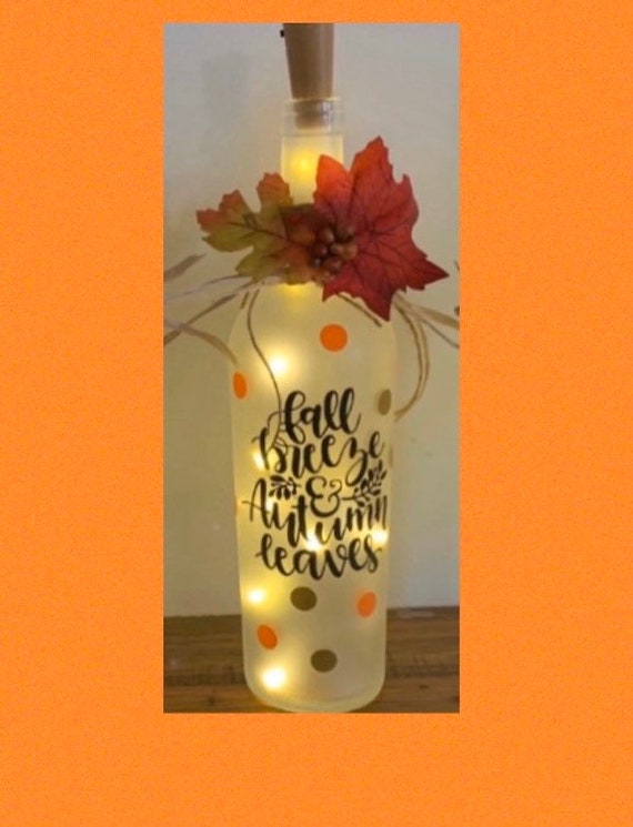 Fall Wine Bottle Light - Etsy