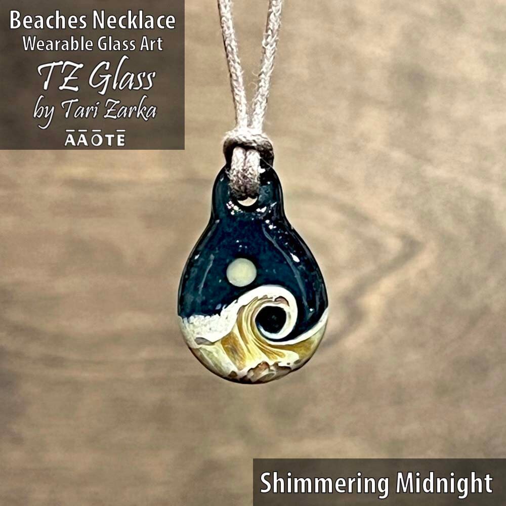 Beaches Glass Wave Pendant Necklace by Tari Zarka Maker of TZ Glass, A ...